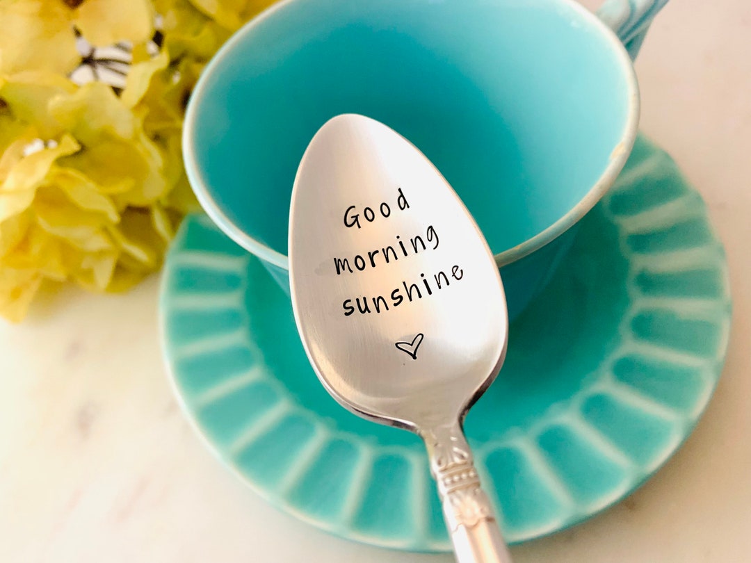 Custom Name Good Morning Spoon, Vintage Handstamped Coffee Spoons ...