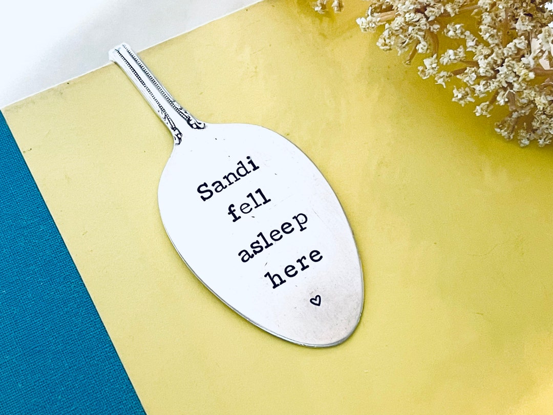 Custom Bookmarks, Flattened Vintage Spoon Bookmark, Hand Stamped ...