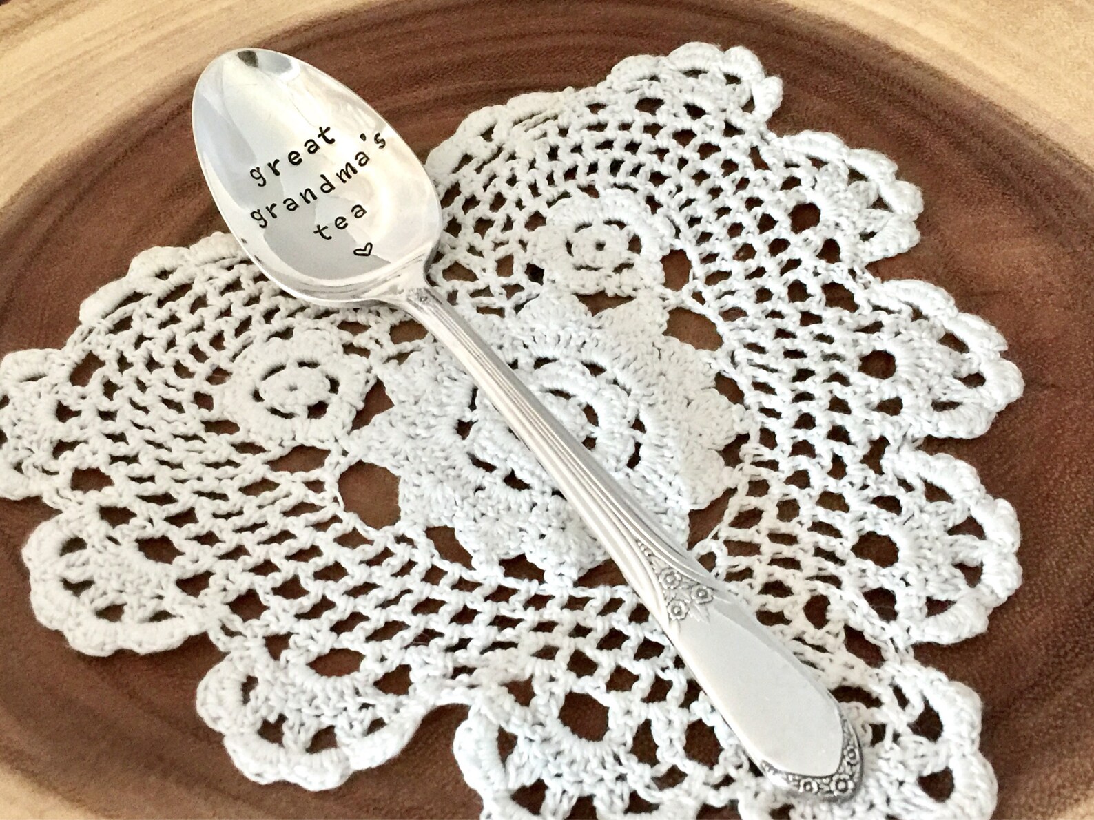 Custom Tea Spoon, Vintage Hand Stamped Teaspoons, Customized Vintage ...