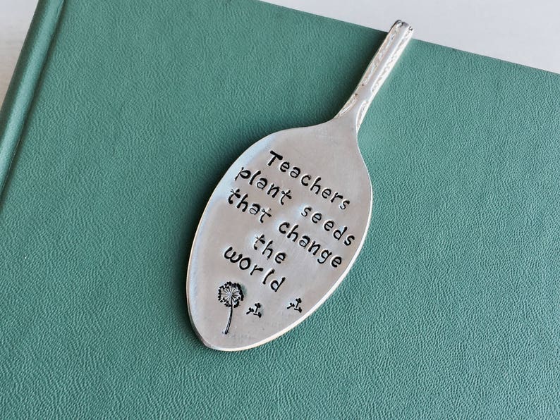 Vintage Spoon Bookmark Teacher Gift Idea Flattened Hand | Etsy