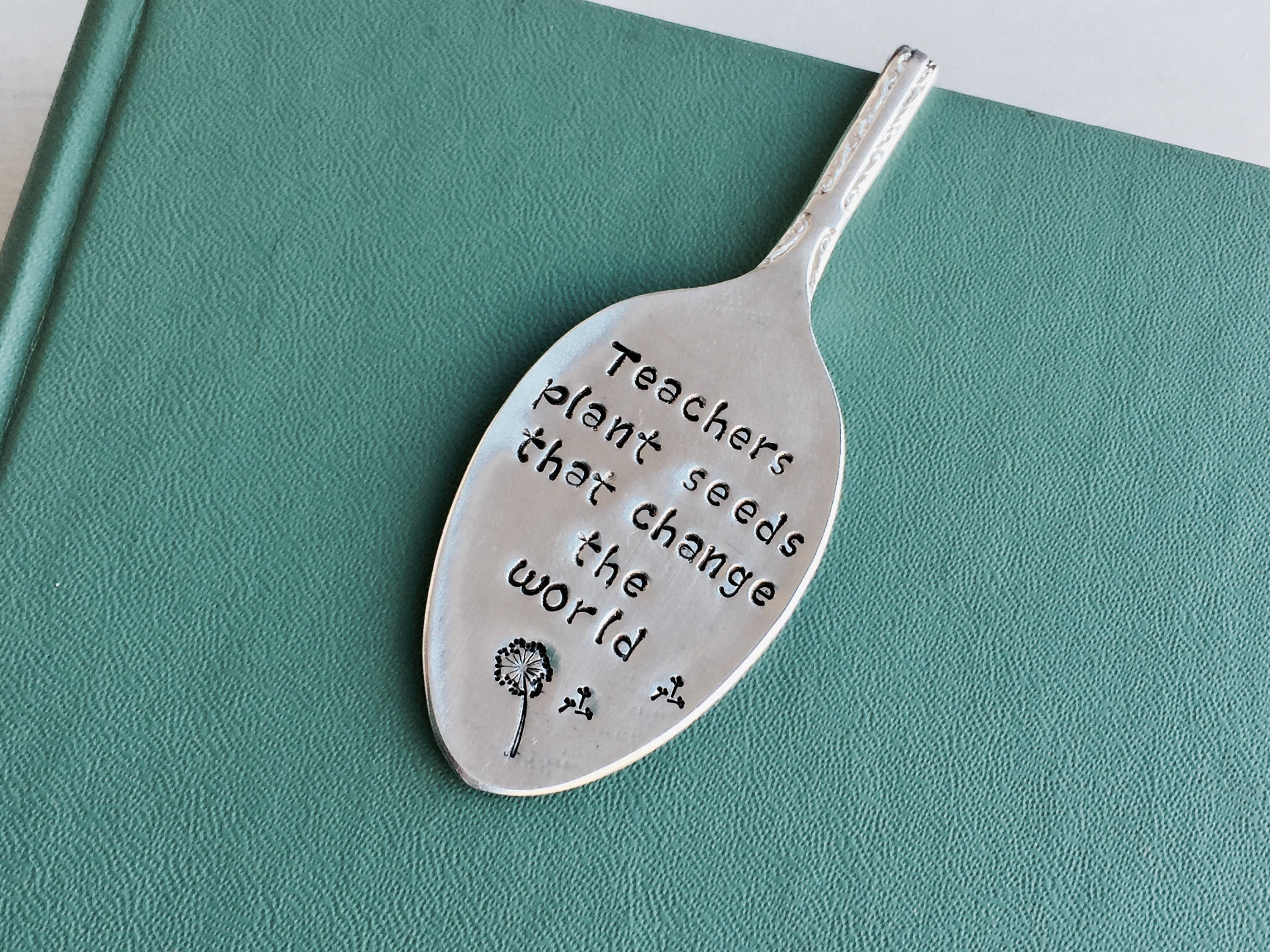 Vintage Spoon Bookmark Teacher Gift Idea Flattened Hand | Etsy