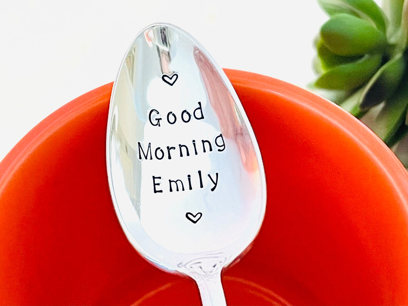 Custom Name Good Morning Spoon Vintage Handstamped Coffee - Etsy