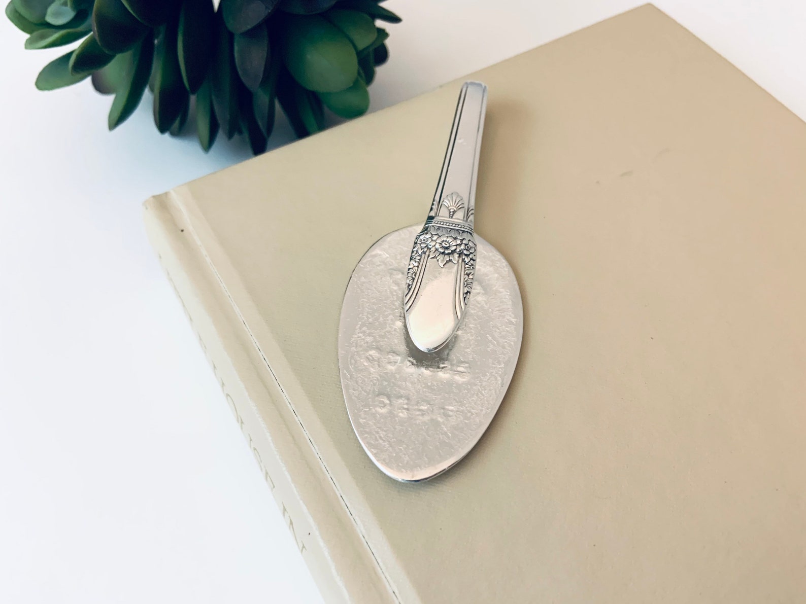 Vintage Spoon Bookmark Custom Bookmarks Flattened Hand - Etsy