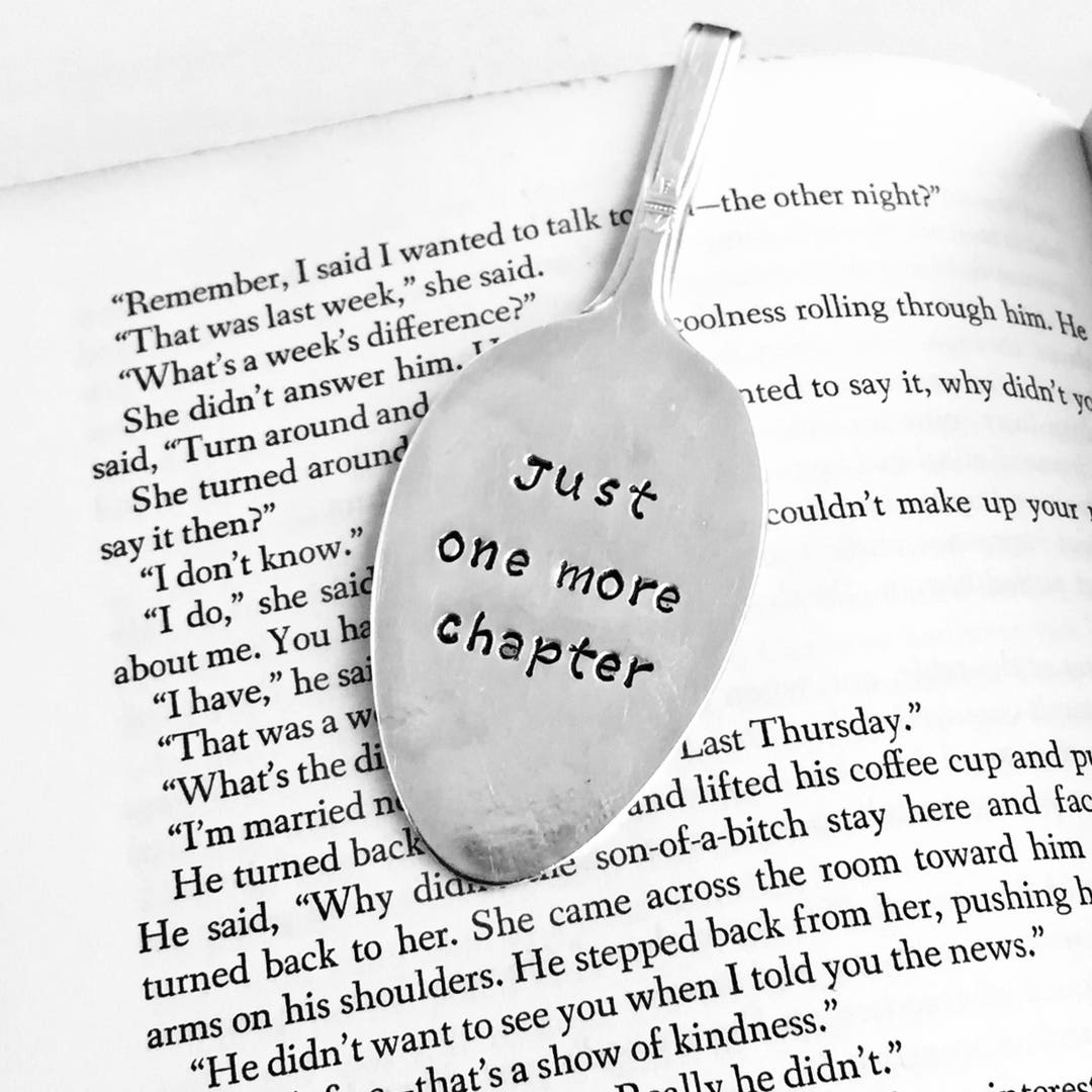 Just One More Chapter Spoon Bookmark - Vintage Spoon Bookmarks ...