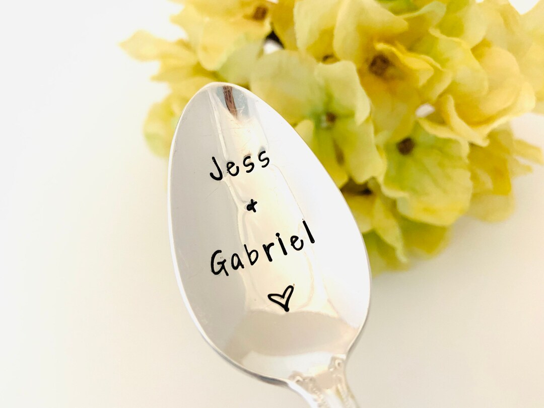 Custom Hand Stamped Spoons, Vintage Silver Plate Spoon, Personslized ...