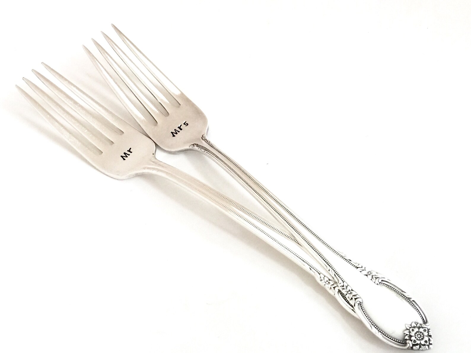 Custom Wedding Forks Vintage Hand Stamped Forks Engagement - Etsy