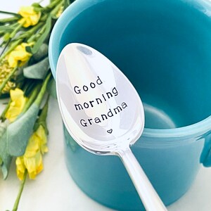 Custom Hand Stamped Spoon - Vintage Engraved Spoons - Good Morning ...