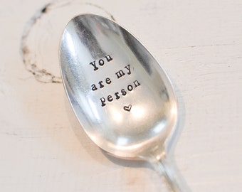 Love You More Spoon Hand Stamped Spoon Custom Engraved | Etsy