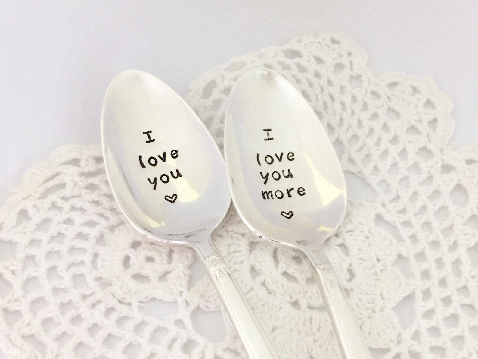 Custom Hand Stamped Spoons Vintage Silver Plate Spoons I - Etsy