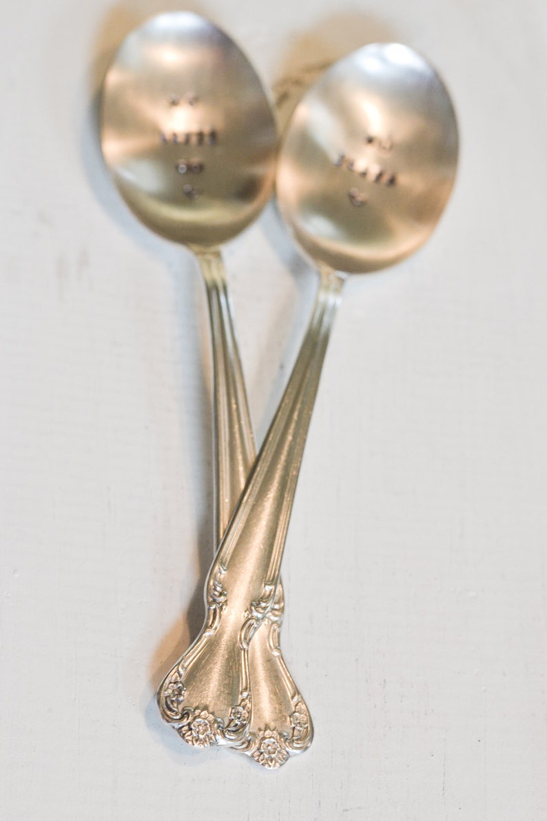 We Still Do Set of Anniversary Spoons - Hand Stamped Spoons - Engraved ...
