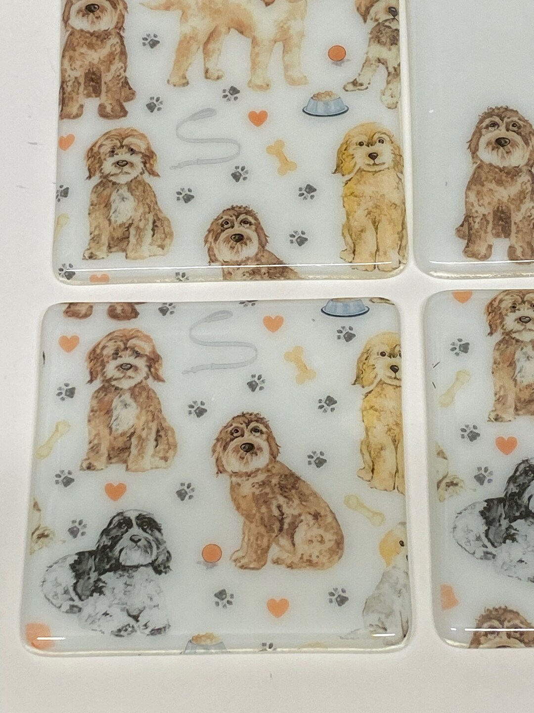 Cockapoo Fused Glass Coasters Cockapoo-dogs-pet Coasters-pet Gifts ...