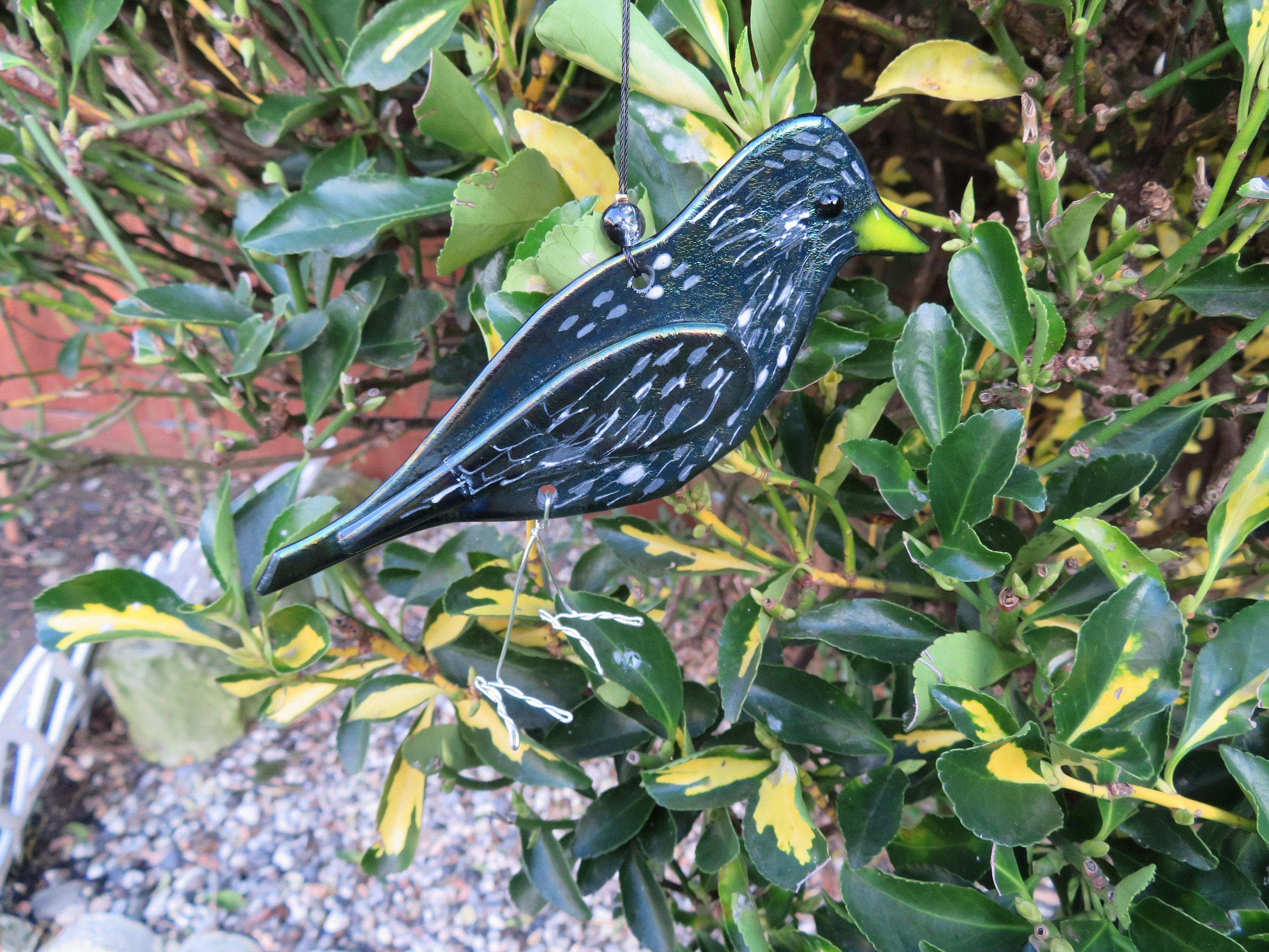 Starling- Fused Glass Bird- Made to Order-garden Bird-british Bird ...