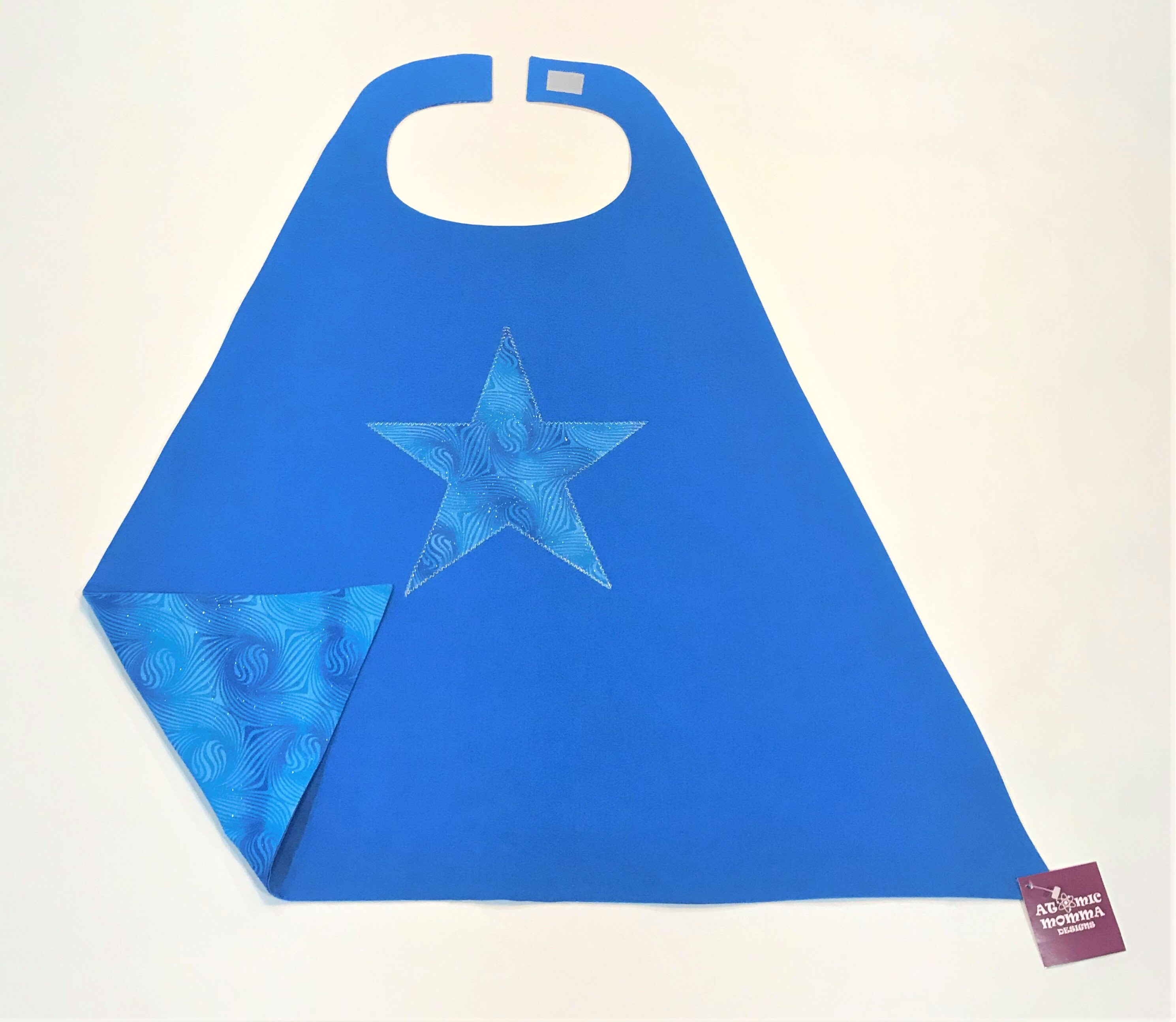 Kid Size - Blue Sparkle Swirl Superhero Cape - Free Shipping in the USA ...