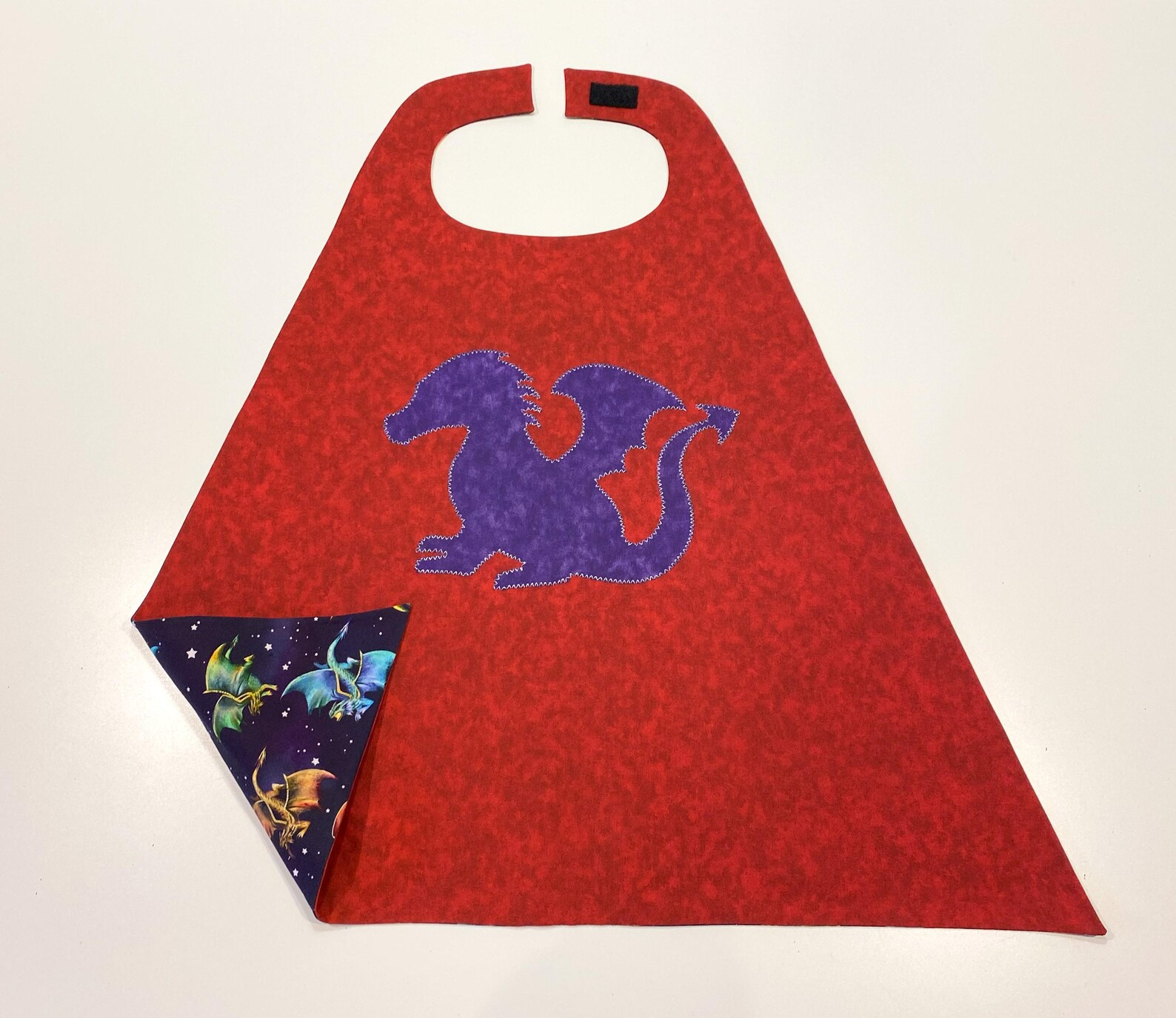 Kid Size Red and Purple Dragon Cape Shipping in the USA - Etsy