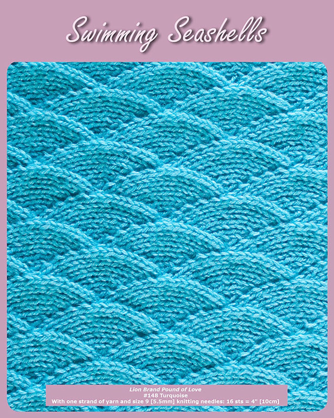 SWIMMING SEASHELLS Knit Baby Blanket Pattern digital File - Etsy