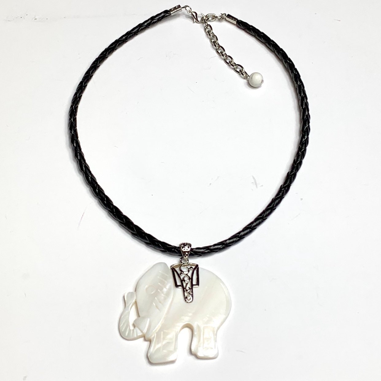 Mother's of Pearls Elephant Necklace