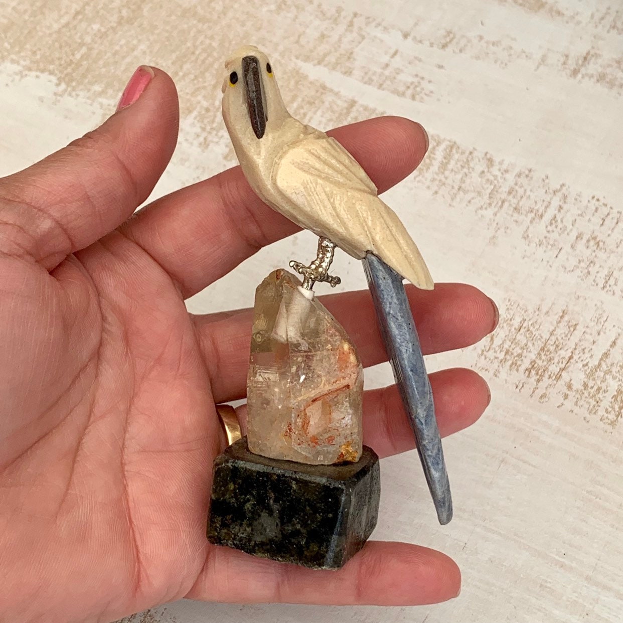 Hand carved Gemstone Bird • Bird Figures • Gemstone Bird • Bird ...