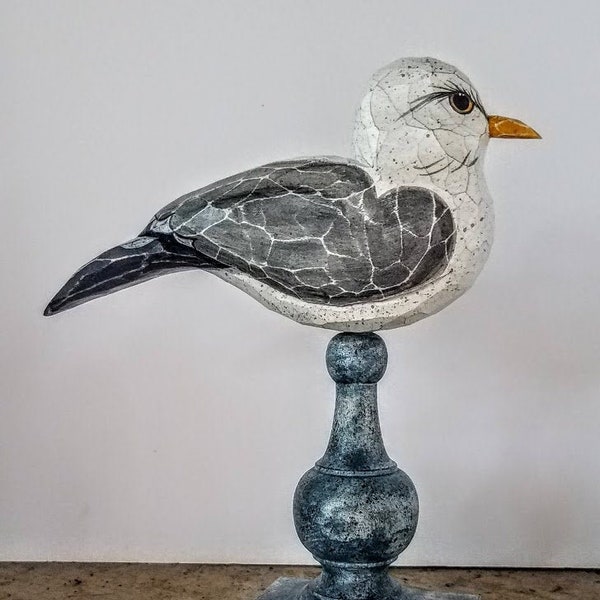 Wood Carved Seagulls - Etsy