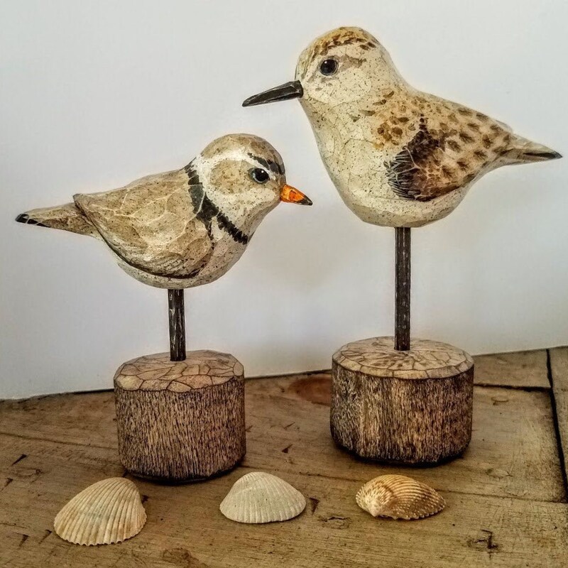 Carved Shore Birds - Etsy