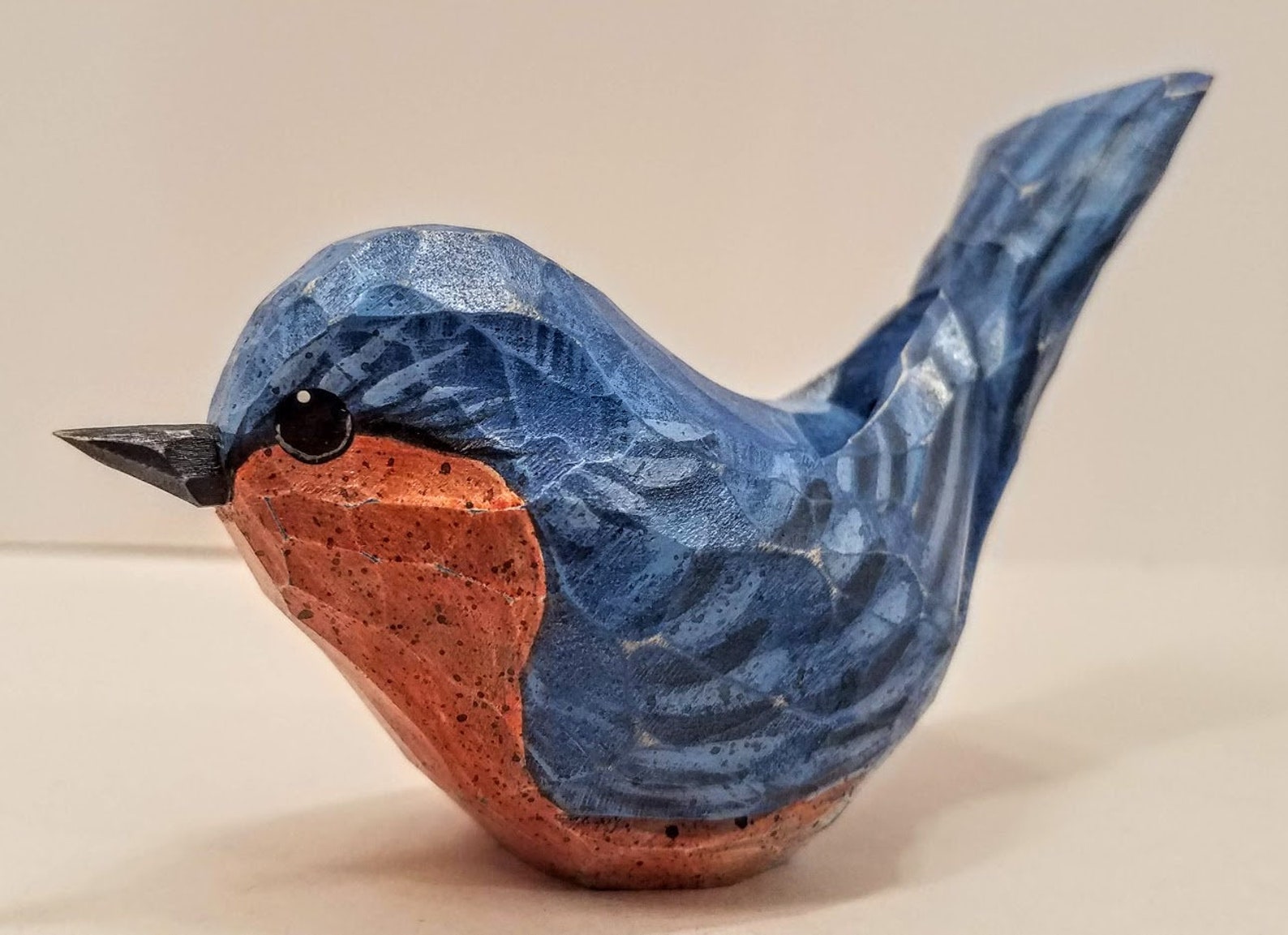 Hand Carved Windowsill Bird (bluebird) Carved From White Pine. - Etsy