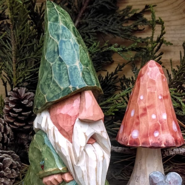 Hand Carved Gnomes - Etsy
