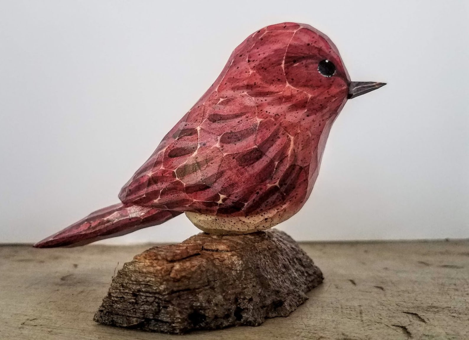Wood Carved Purple Finch - Etsy