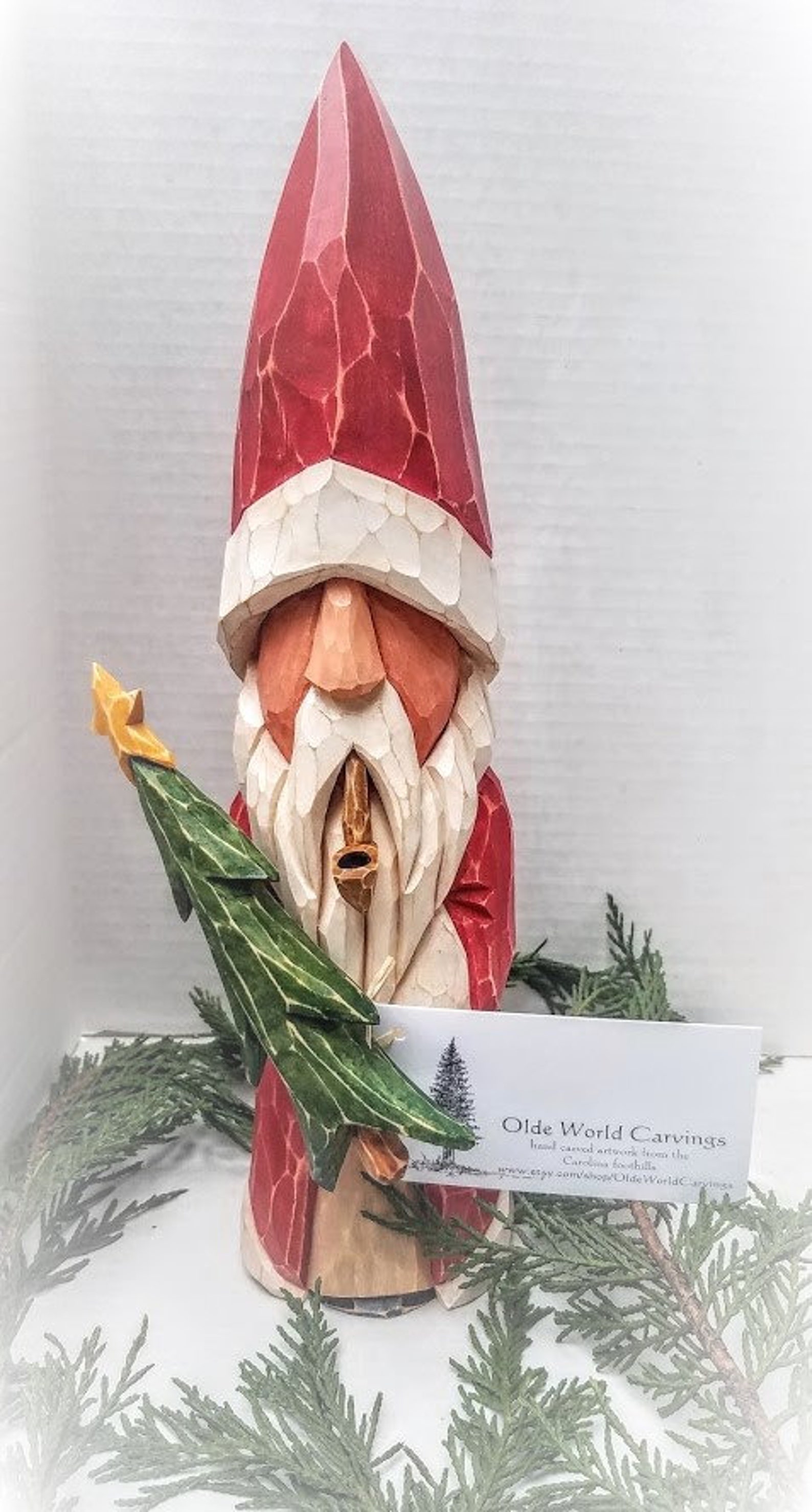Hand Carved Santa Carved Wooden Santa Hand Carved St.nick Santa Claus ...