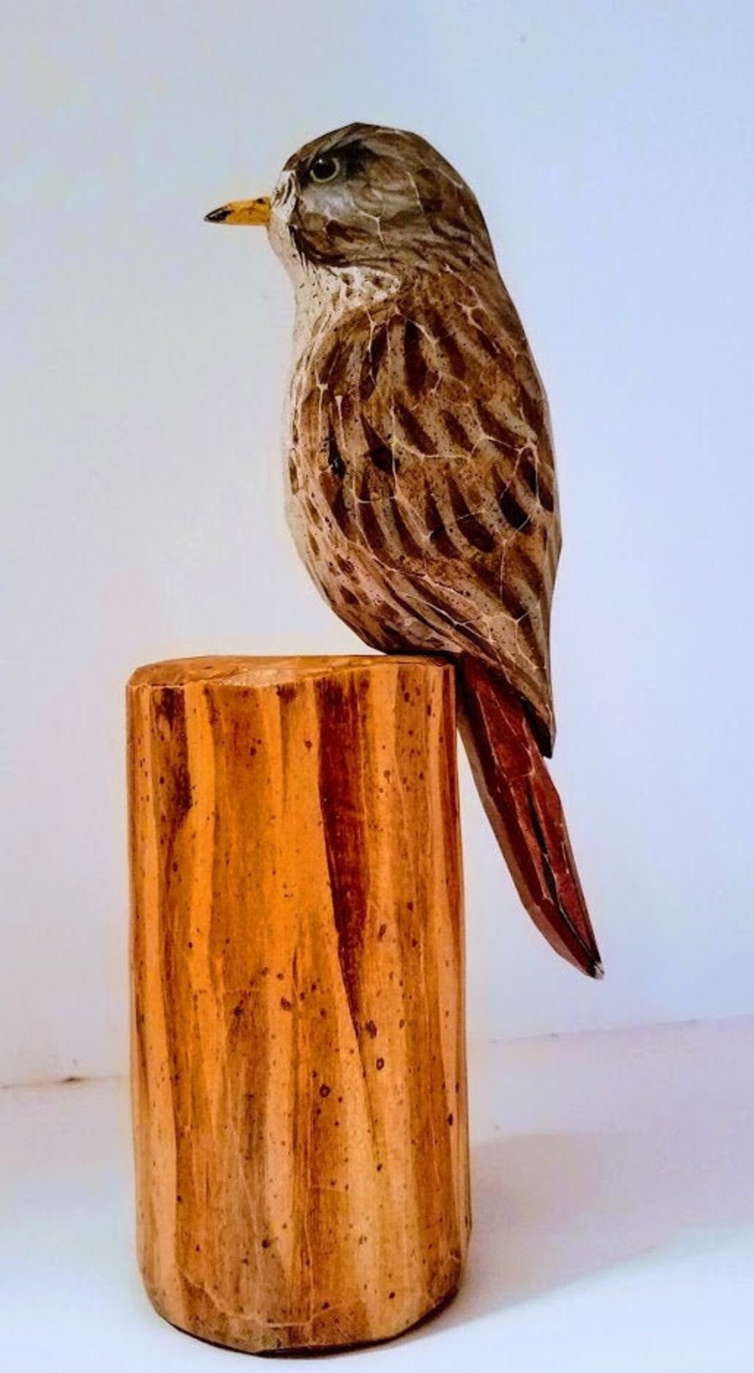 Hand Carved Red Tail Hawk - Etsy