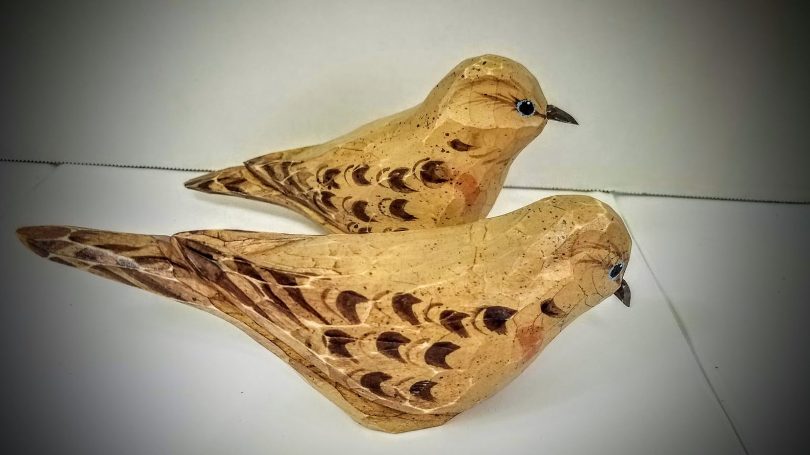 Hand Carved Windowsill Birds Set of 2 (mourning Dove) - Etsy