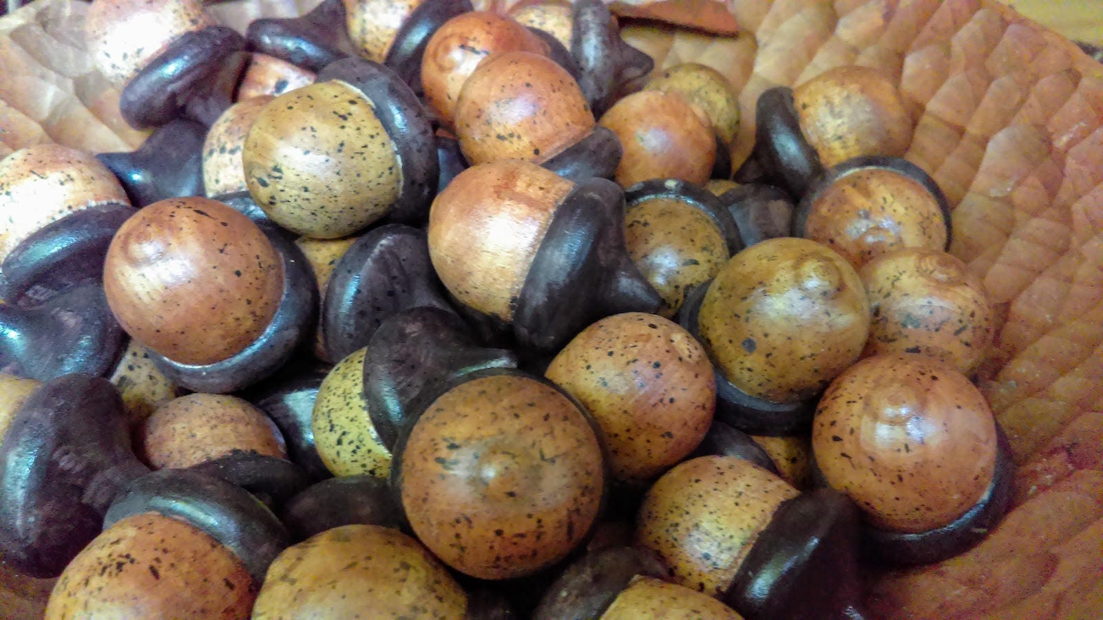 Carved Wooden Acorns 20 Total | Etsy