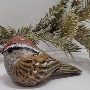 Hand Carved Windowsill Bird (sparrow) - Etsy