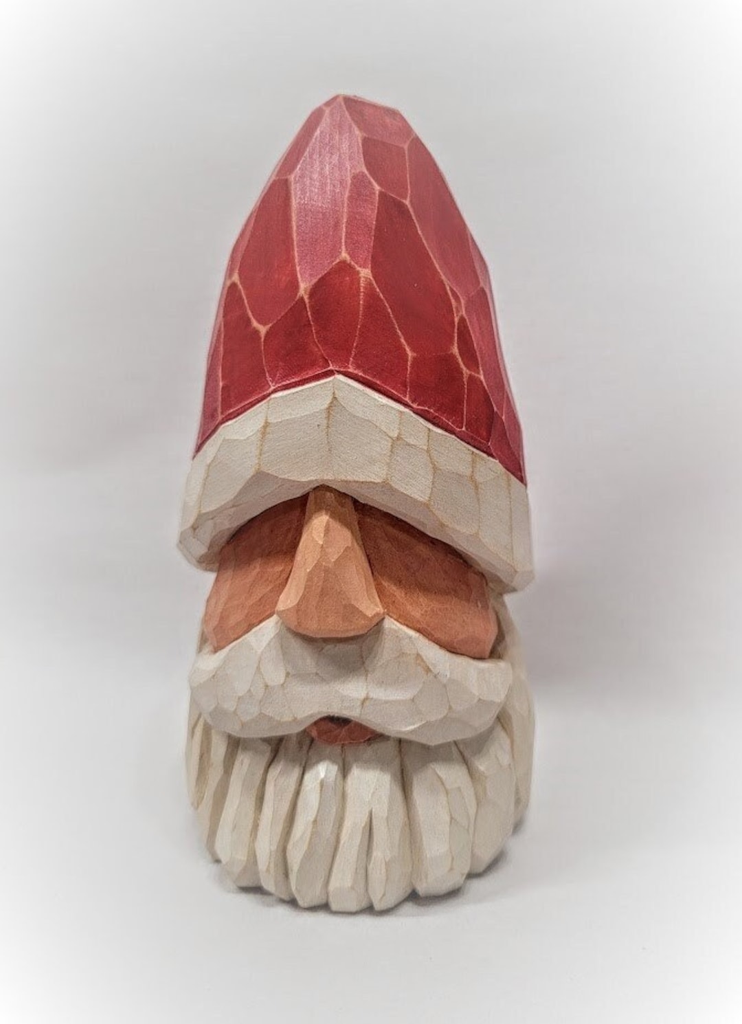 Wood,carved,santa,head, - Etsy