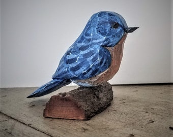 Mini Bluebird, Little Blue Bird Figure, Vintage Blown Glass Bluebird ...