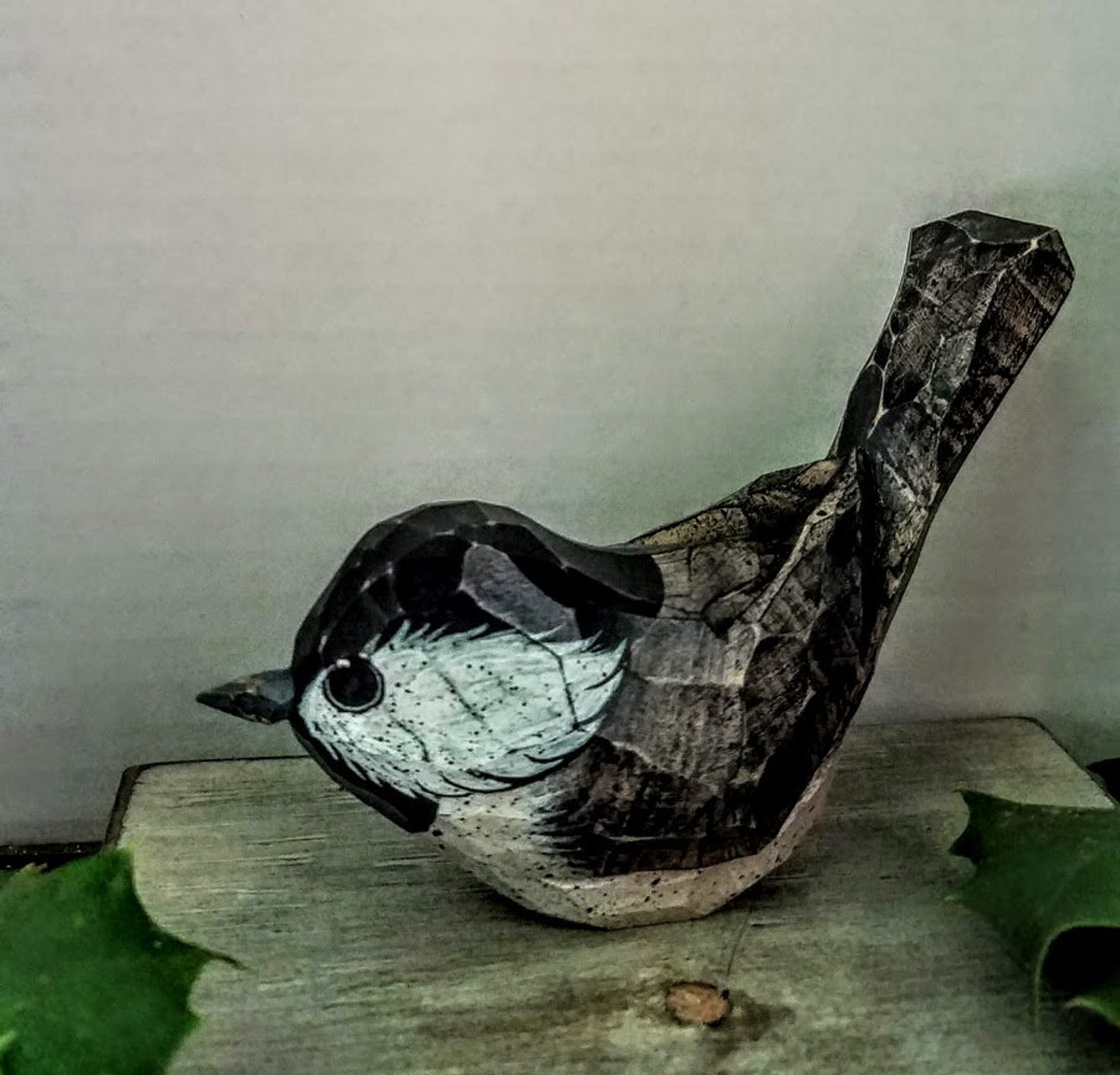 Hand Carved Windowsill Bird (chickadee) - Etsy