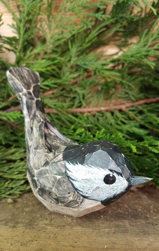 Hand Carved Windowsill Bird (chickadee) - Etsy