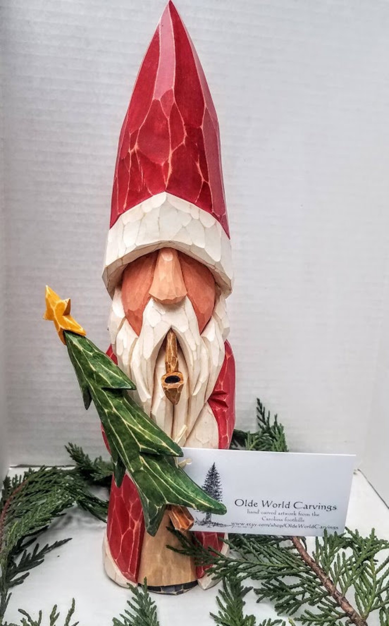 Hand Carved Santa Carved Wooden Santa Hand Carved St.nick Santa Claus ...