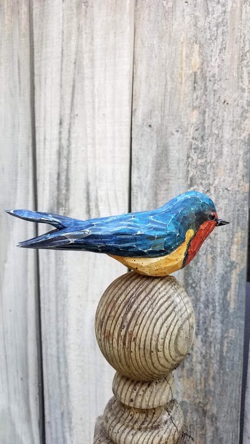Barn Swallow Garden Post Birds | Etsy