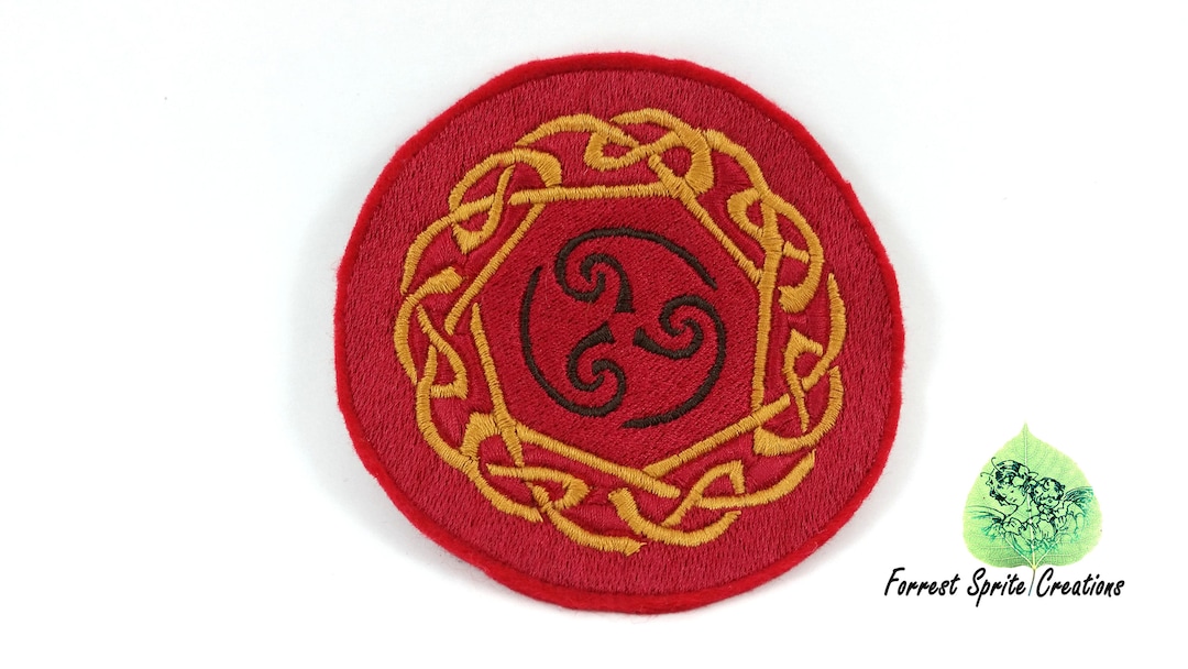 Large Autumn Triskele Celtic Knot Patch - Etsy