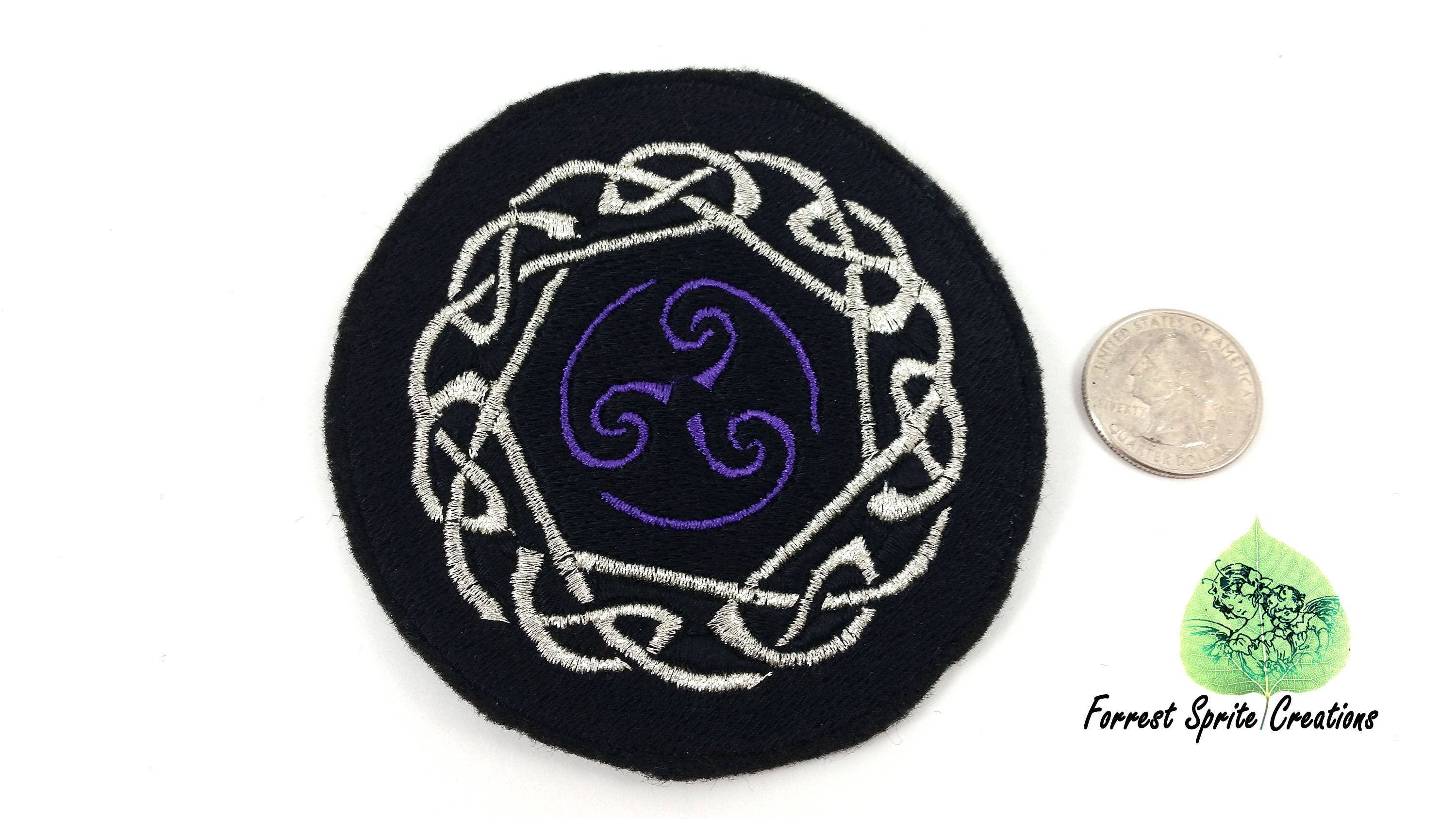 Large Royal Triskele Celtic Knot Patch - Etsy
