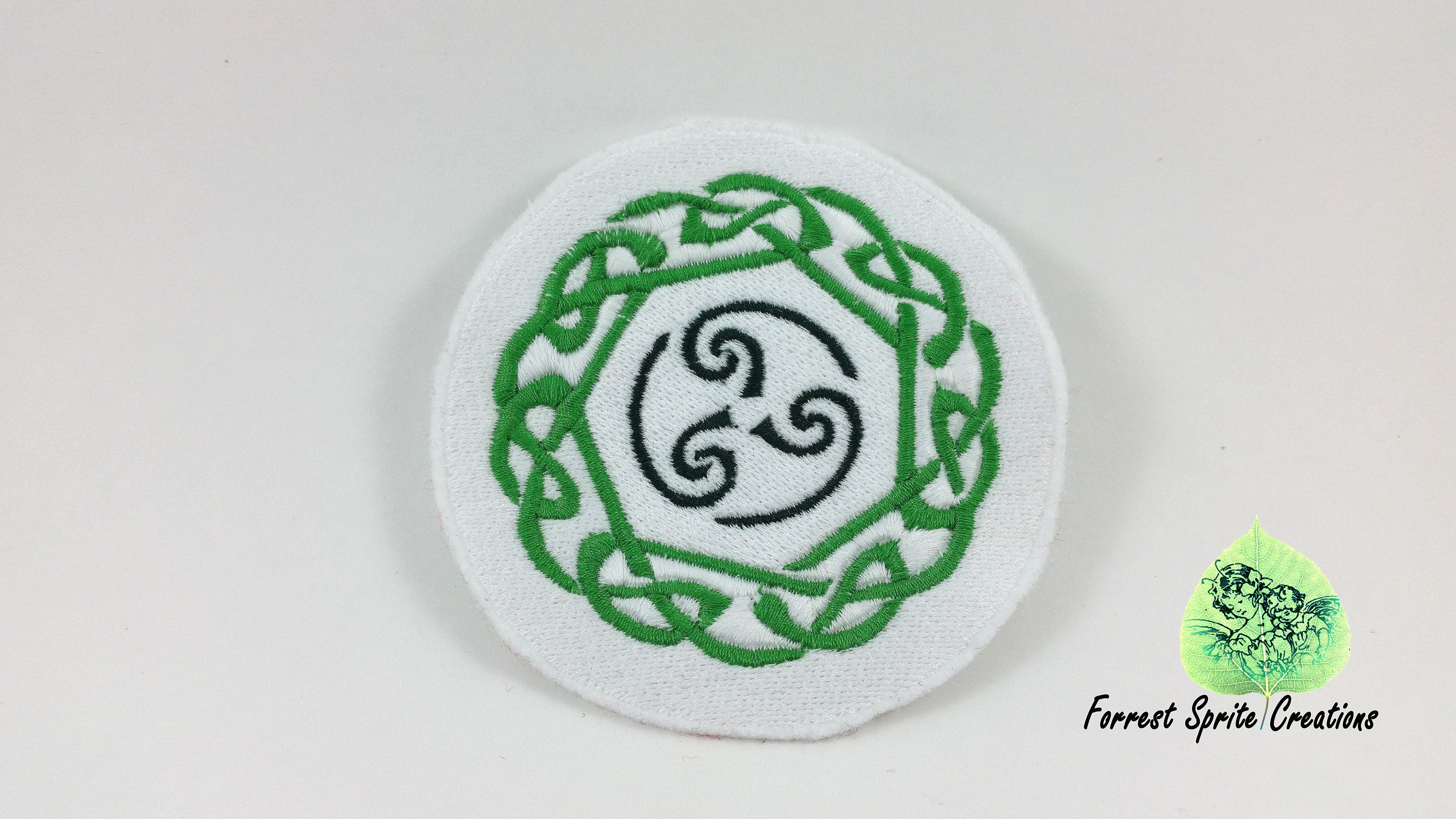 Large Green Triskele Celtic Knot Patch - Etsy
