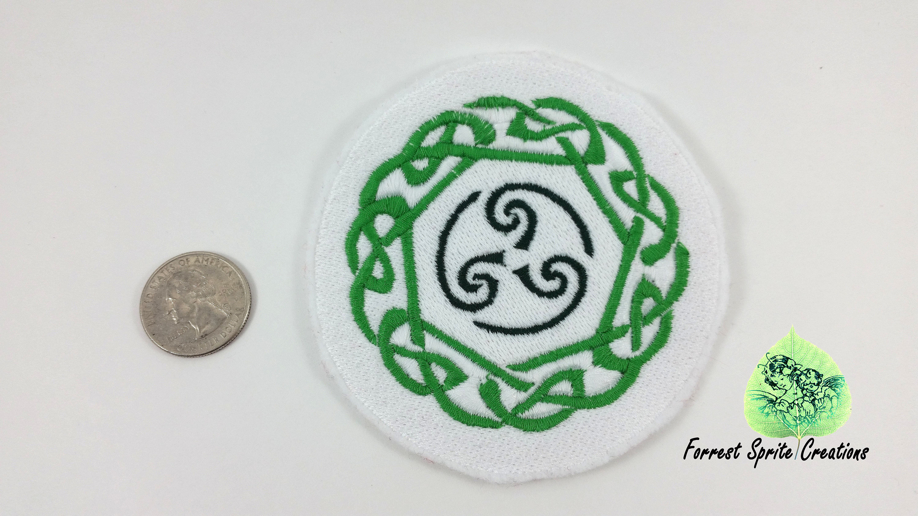 Large Green Triskele Celtic Knot Patch - Etsy