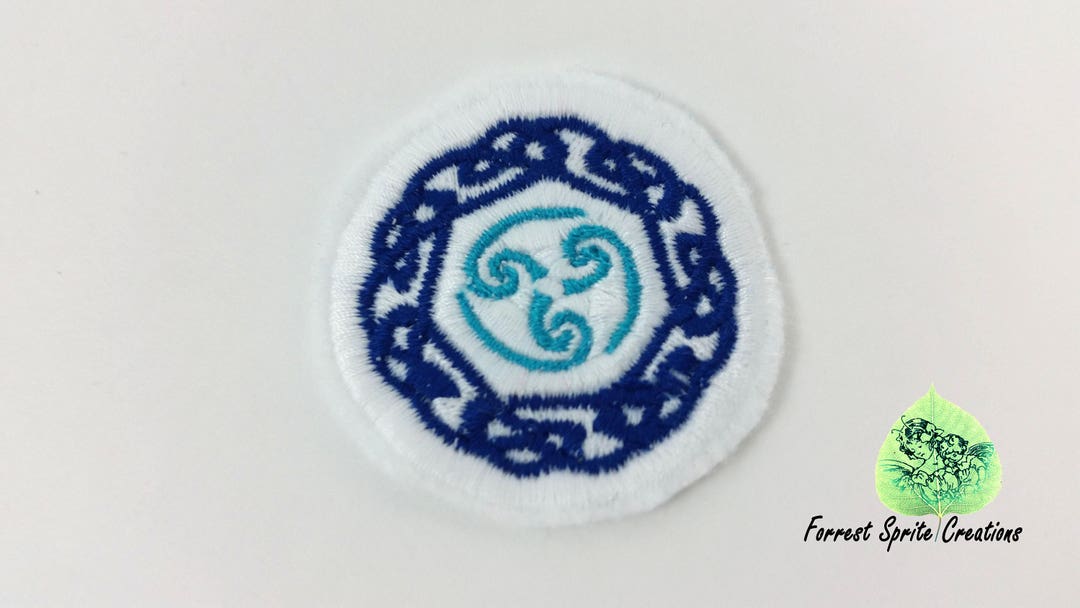 Blue Triskele Celtic Knot Patch - Etsy