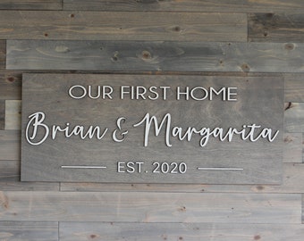 Home Established Sign - Etsy