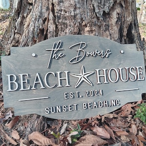 Blue Heron Sign, 3D Wood Sign for Home Decor, Family Name Established ...