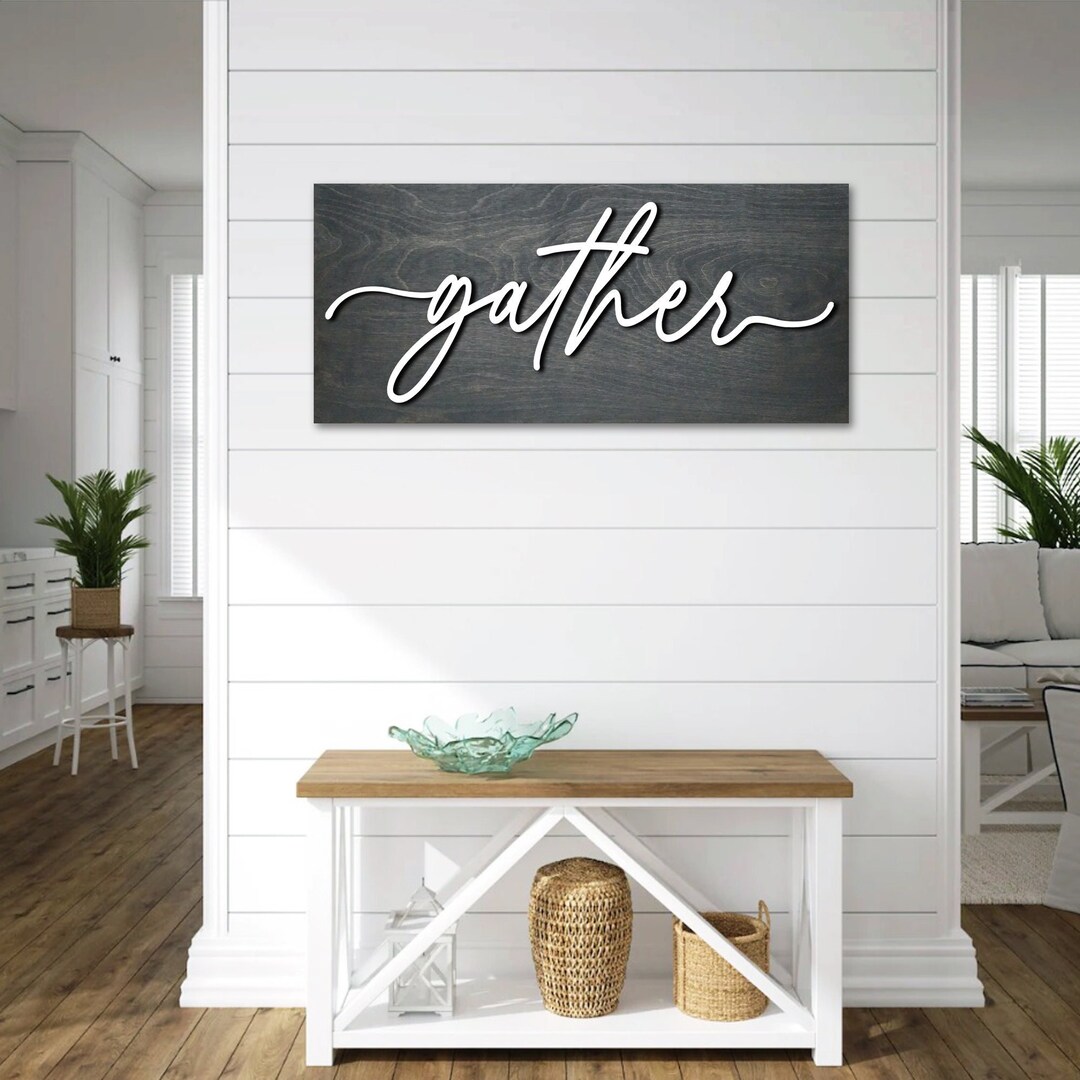 Gather Sign Dining Room Sign Kitchen Wall Decor - Etsy