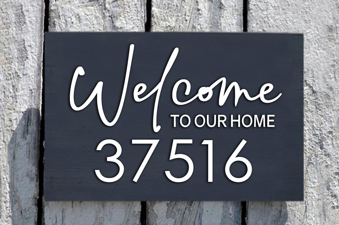 Welcome to Our Home Address Sign 3D Address Numbers House - Etsy