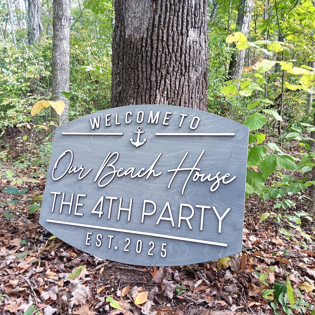 Custom Beach Lake River Cabin Airbnb Welcome Sign, Beach House Decor ...
