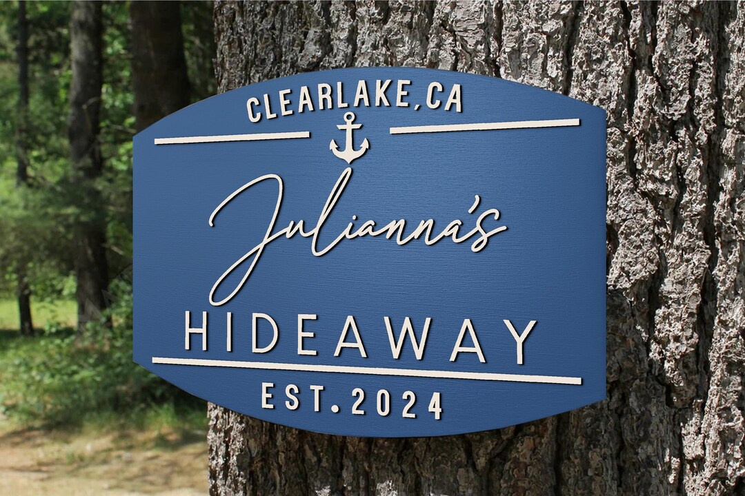 Personalized Hideaway Sign, Custom She/he Shed Sign, Man Cave Sign ...
