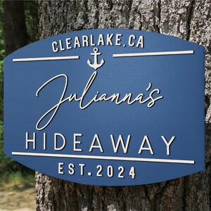 Personalized Hideaway Sign, Custom She/he Shed Sign, Man Cave Sign ...
