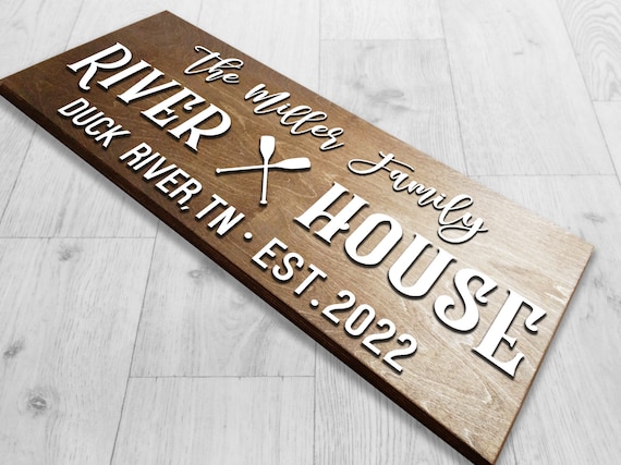 Custom River House Sign River House Decor Welcome to the River - Etsy